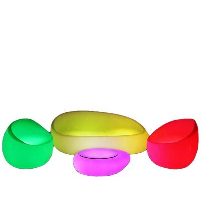 Cina waterproof color changing plastic Led tea table chair set in vendita