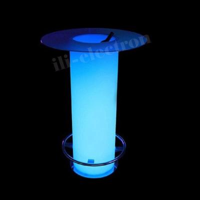 Cina plastic Illuminated LED Ice Bucket Table w/Glass for night club in vendita