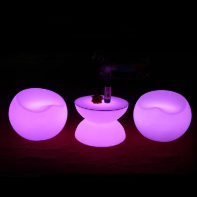 Cina PE plastic RGB remote control led table and chair in vendita