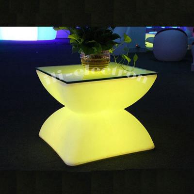 Cina Rechargeable square LED illuminou bar table with remote control/romantic outdoor table in vendita