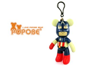 Cina Catene chiave su misura plastica/5 pollici di modo di POPOBE di portachiavi a anello dell'orso in vendita