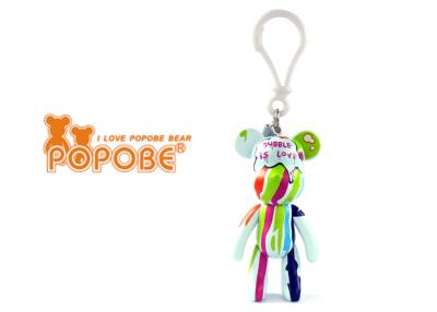 China Membros de Keychain do urso da polegada POPOBE do ornamento do saco da menina mini cabeça de 3 Rotatable à venda