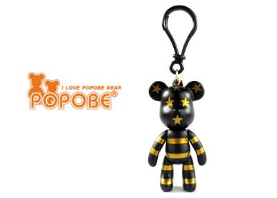 China Decoração alta plástica relativa à promoção do saco de Keychain do urso da curvatura 3
