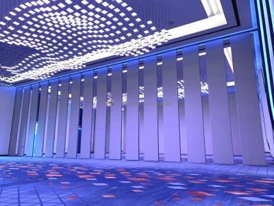 China Customized Wood Grain Retractable Partition Wall Sliding Hanging Room Dividers for sale