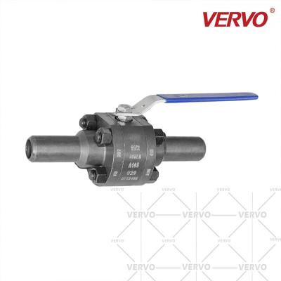 Cina Il metallo DN20 ha messo la valvola a sfera a sedere di galleggiamento una valvola a sfera di tre pezzi con due valvole a sfera puntigliose dei capezzoli di 100mm che fanno galleggiare il tipo in vendita