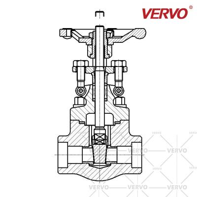 Cina A182 F5 ha forgiato la valvola azionata volante pieno d'acciaio della valvola a saracinesca del porto della valvola a saracinesca della saldatura dell'incavo della valvola a saracinesca della valvola a saracinesca API602 in vendita