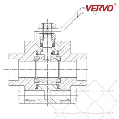 Cina La valvola a sfera messa molle API608 dell'entrata del lato della valvola a sfera dell'incavo DN50 della valvola a sfera a 2 pollici della saldatura puntigliosa e si riduce alesato in vendita