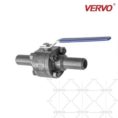 Cina Il metallo DN20 ha messo la valvola a sfera a sedere di galleggiamento una valvola a sfera di tre pezzi con due valvole a sfera puntigliose dei capezzoli di 100mm che fanno galleggiare il tipo in vendita