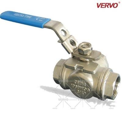 Cina DN20 acciaio di colata a 3/4 pollici della valvola a sfera di acciaio inossidabile di modo della valvola a sfera a tre corsie 1000WOG NPT CF8M Floating Ball Valve 3 in vendita