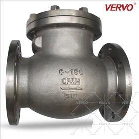 Cina Classe 150 A351 CF8M API della valvola di ritenuta dell'oscillazione DN150 598 BS1868 puntigliosi API6D ss 6" in vendita