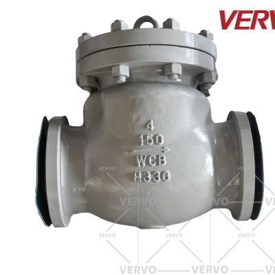 Cina Valvola di ritenuta flangiata a 4 pollici dell'oscillazione di API6D DN100 A216 WCB 150LB rf BS1868 in vendita
