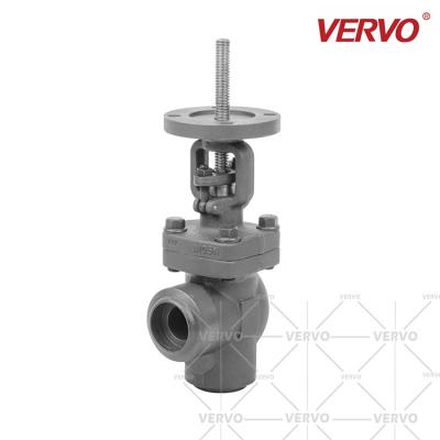 Cina Electric Polished Rod Angle Globe Valve 800LB Socket Welded in vendita
