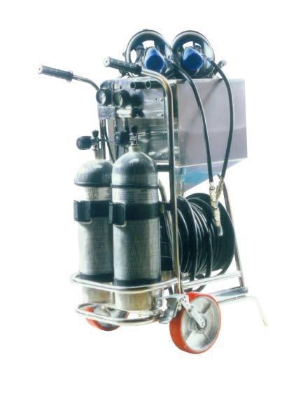 Kl99 Air Respirator Loaded Cylinders by Handcart (2 or 4 cylinder for different operation time)