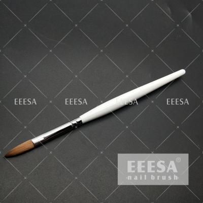 Cina Uso acrilico dello studente della spazzola #8 dell'unghia di colore della maniglia della miscela dei capelli di legno bianchi di Kolinsky in vendita