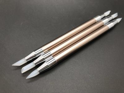 China 3Pcs vastgestelde Goud dubbel-Gebeëindigde Vlakke van de Spijkerart brush drawing dotting foil van de Kophoek het Siliconepen Te koop