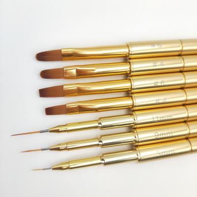 China Beroeps voor het Schilderen Art Liner Gel Pen Gold van Kolinsky Acryl 3D Spijker Vastgestelde Borstel Te koop