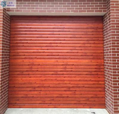 Chine Porte en aluminium de rouleau de grain en bois d'acajou/porte automatique de rouleau à vendre