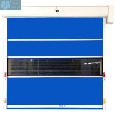 Cina Rotolo esteriore interno veloce su ordinazione della plastica del garage dell'otturatore del rullo di industriale blu di colore sulla porta ad alta velocità del PVC in vendita