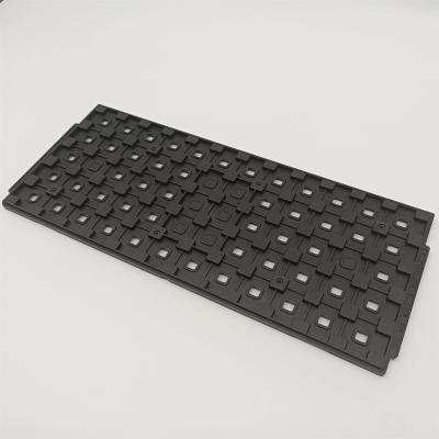 중국 전자기기를 위한 주문 제작된 JEDEC MPPO ESD 블랙 매트릭스 트레이 판매용