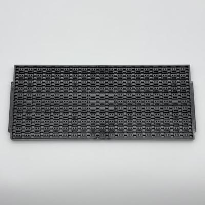 China bandeja estándar JEDEC personalizada bandejas de matriz con tamaño de bolsillo 9.9 * 6 * 1.57 mm bandeja de material MPPO ESD negro en venta