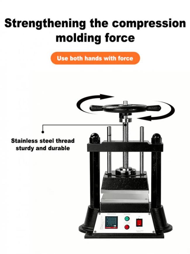 Vulcanizer machinery close-up view