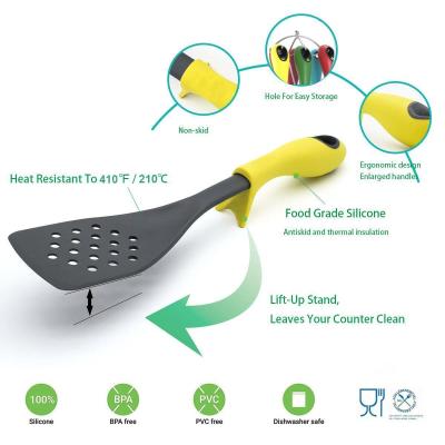 ISO9001/BSCI Certified TPR Handle Silicone Kitchen Utensils Cooking Accessories