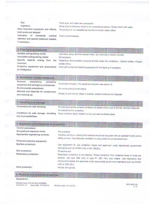MSDS - Anping County Comesh Filter Co.,Ltd