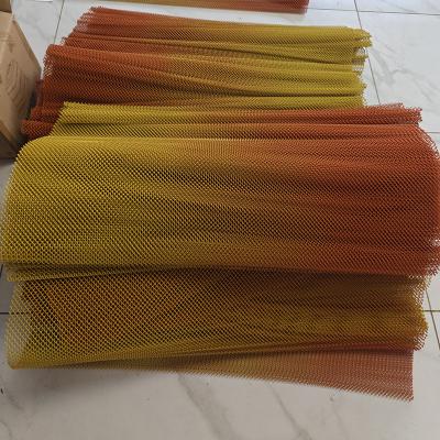 China Customized Double tone  Aluminium Chain Link Wire Mesh coil Curtain ceiling  for Hotel or restaurant interior  architectural decoration for sale