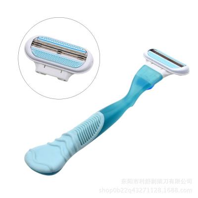 China Venta caliente de afeitar personales con afeitador desechable Mujeres cara afeitar afeitador con repuestos de cuchilla reemplazable en venta