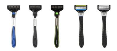 China Suecia Acero inoxidable Manija de metal Razor de afeitar 5 cuchilla de seguridad Removible de afeitar cuchilla de afeitar en venta