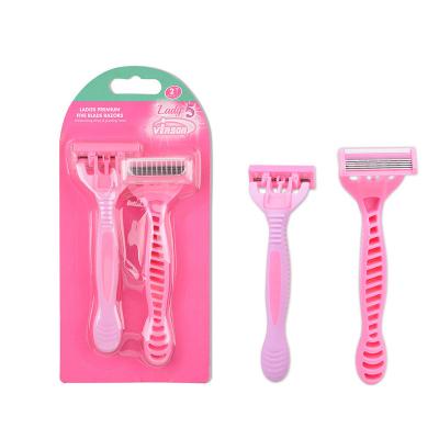 China China Razor Manufacturers Bajo Precio Cinco Cuchillas Mujeres Razor No Deslizante Manija Facial Razor en venta