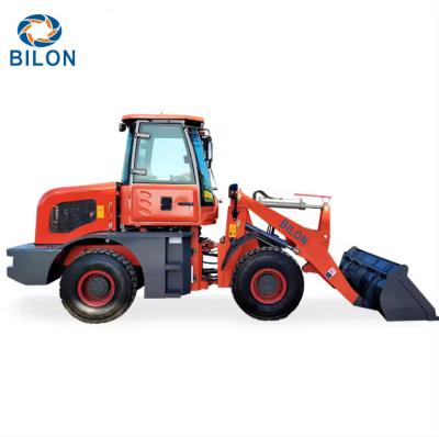 Cina Mini Compact Loader da 1 tonnellata 1,2 tonnellata 1,5 tonnellata 1,8 tonnellata Front End Wheel Loader con joystick AC e 2,0m3 di capacità del secchio in vendita