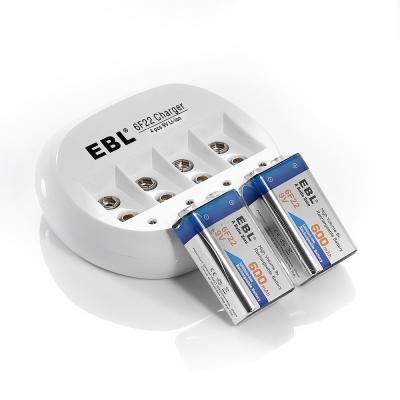 China de Navulbare Ionenbatterijen van het 9 VOLTSlithium van 600mAh EBL voor Rookdetectors Te koop
