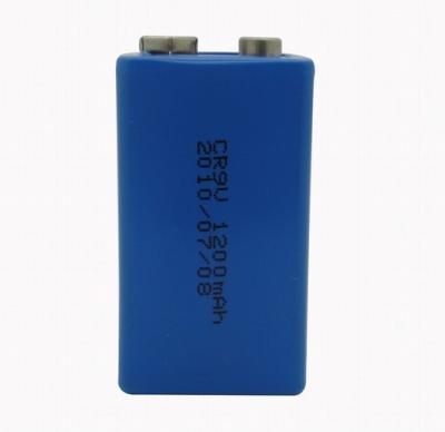 China Milieuvriendelijke het Alarmcr9v 1200mAh 9.0V Li-Mno2 Batterij van de hoge Energierook Te koop