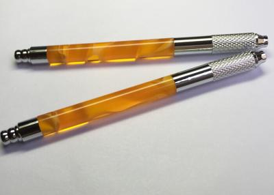 Cina Corredi fatti a mano del tatuaggio del tatuaggio di giallo 110MM di trucco permanente manuale della penna in vendita