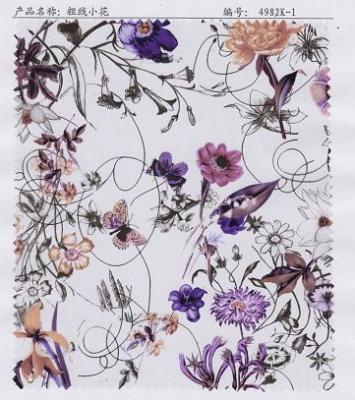 China Transfer foil for leather Flower design transfer film for pvc leather 4982k Hot stamping foil for pu leather for sale