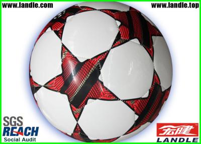 Cina Dimensione standard e peso del nuovo pallone da calcio di cuoio sintetico cucito a macchina di progettazione in vendita