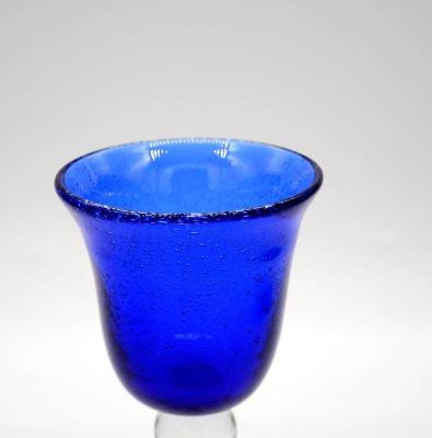 Κίνα Goblet φυσαλίδων χρώματος Handblown στερεό μεξικάνικο γυαλί κρασιού κρυστάλλου προς πώληση