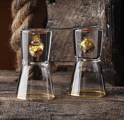 Chine Ensemble de verre à liqueur du fond de feuille d'or à vendre