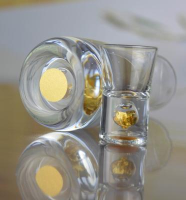Chine Ensemble de verre à liqueur du fond de feuille d'or à vendre