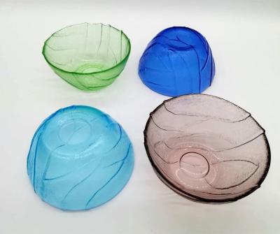 Chine Bol de fruit en verre fait main de couleur multi pour la cuisine à vendre