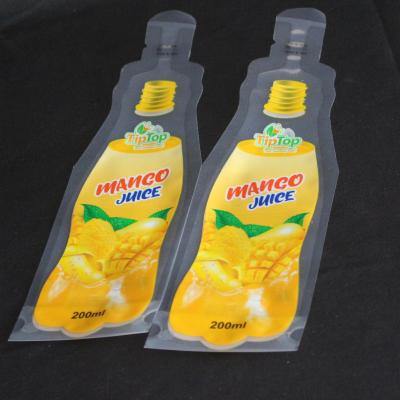 Cina Moisture-proof 180ml/100ml/120ml /150ml/200ml stand up spout bag milk tea drink bottle juice unique shape bag in vendita