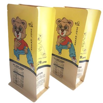 Cina Brown Kraft Paper Moisture Proof Pouches For Nuts Stand Up Resealable Mylar Bags Custom Printed in vendita