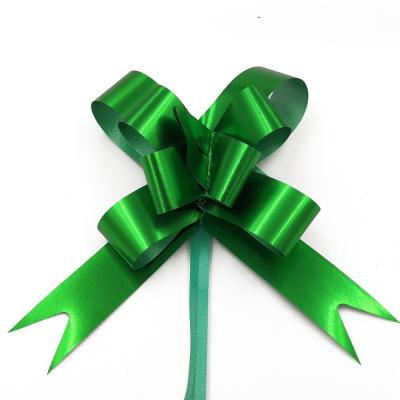 Cina La tirata verde del nastro della farfalla piega la decorazione metallica del partito dell'arco di tirata 5inch in vendita