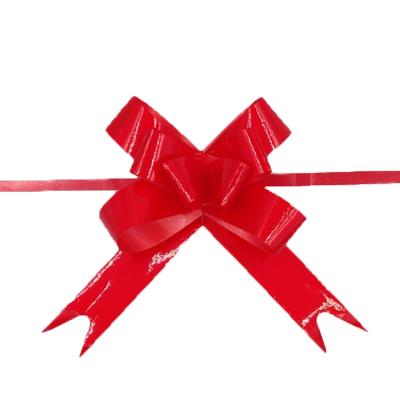 Cina l'alta corda lucida di tirata di 18mm piega lo spostamento rosso del fiore dell'involucro di regalo in vendita