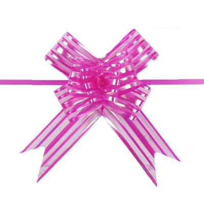 Cina gli archi rosa Ridescent di tirata del nastro di 32*460mm allinea il nastro dell'organza in vendita