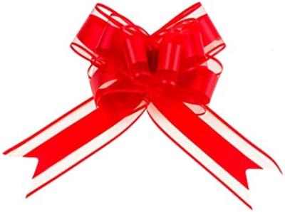 Cina Archi rossi di tirata della decorazione del contenitore di regalo del Odm 32mm dell'OEM per i canestri del regalo in vendita