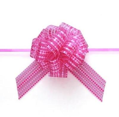 Cina Linee di griglia decorazione di plastica a 6 pollici dell'involucro di regalo dell'arco del nastro dell'organza in vendita
