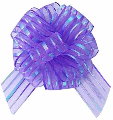 Cina 5 linee regalo a 6 pollici dell'arco gigante di tirata dell'organza che imballa porpora rosa in vendita