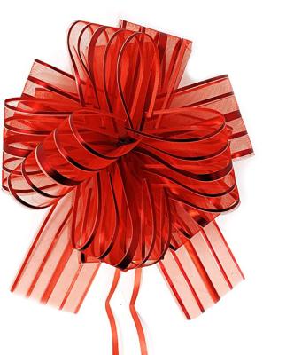 Cina 5 linee archi a 6 pollici di tirata di Matte Metallic Large Pull Bows per i canestri del regalo in vendita